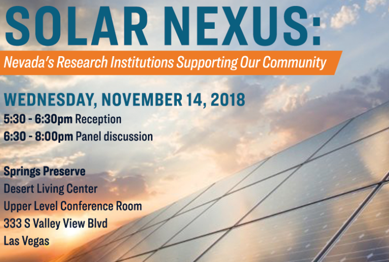 Solar Nexus: Nevada’s Research Institutions Supporting Our Community ...